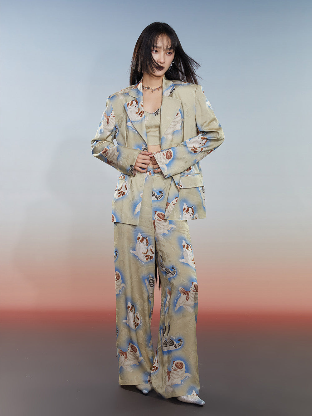 MUKZIN Printed Loose Retro Original Pants