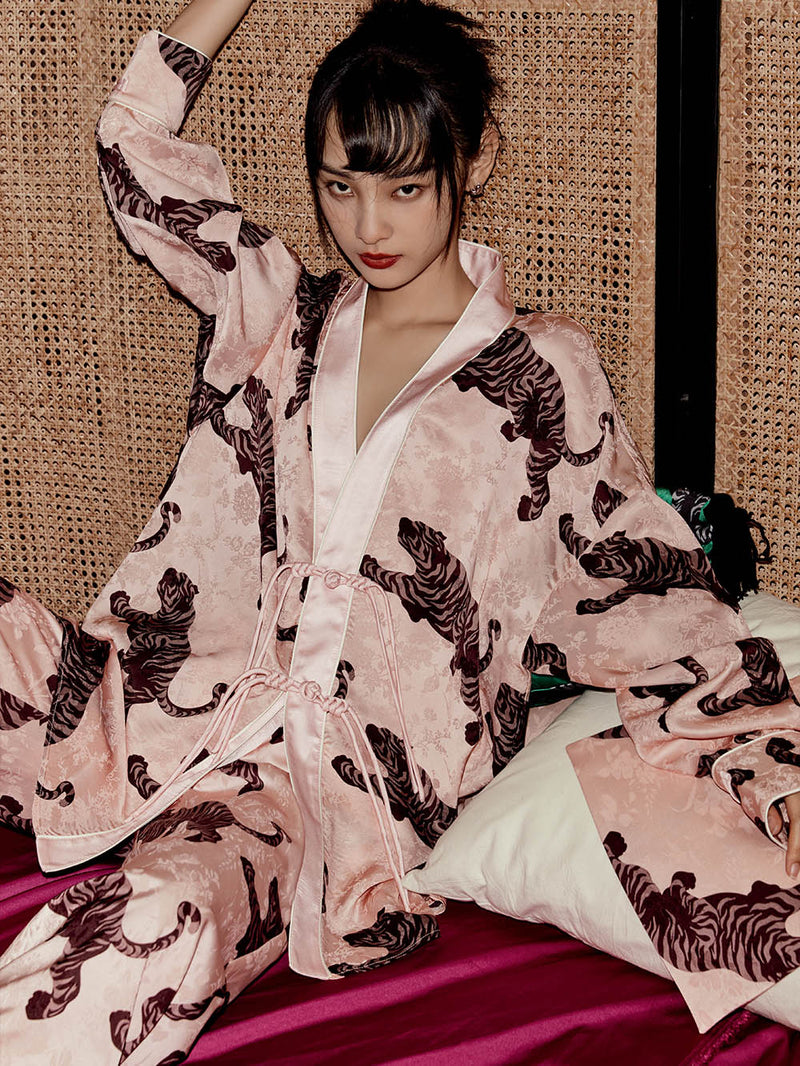 MUKZIN Crouching Dragon and Hidden Tiger Neo Chinese Pajama Shirts