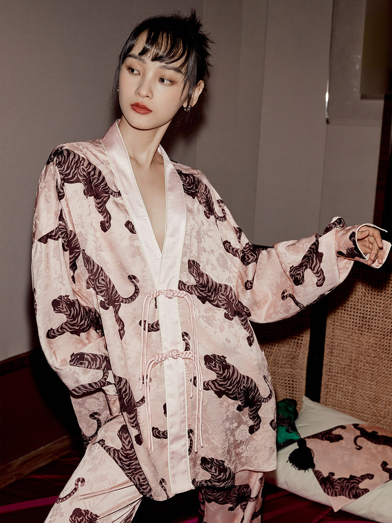 MUKZIN Crouching Dragon and Hidden Tiger Neo Chinese Pajama Shirts